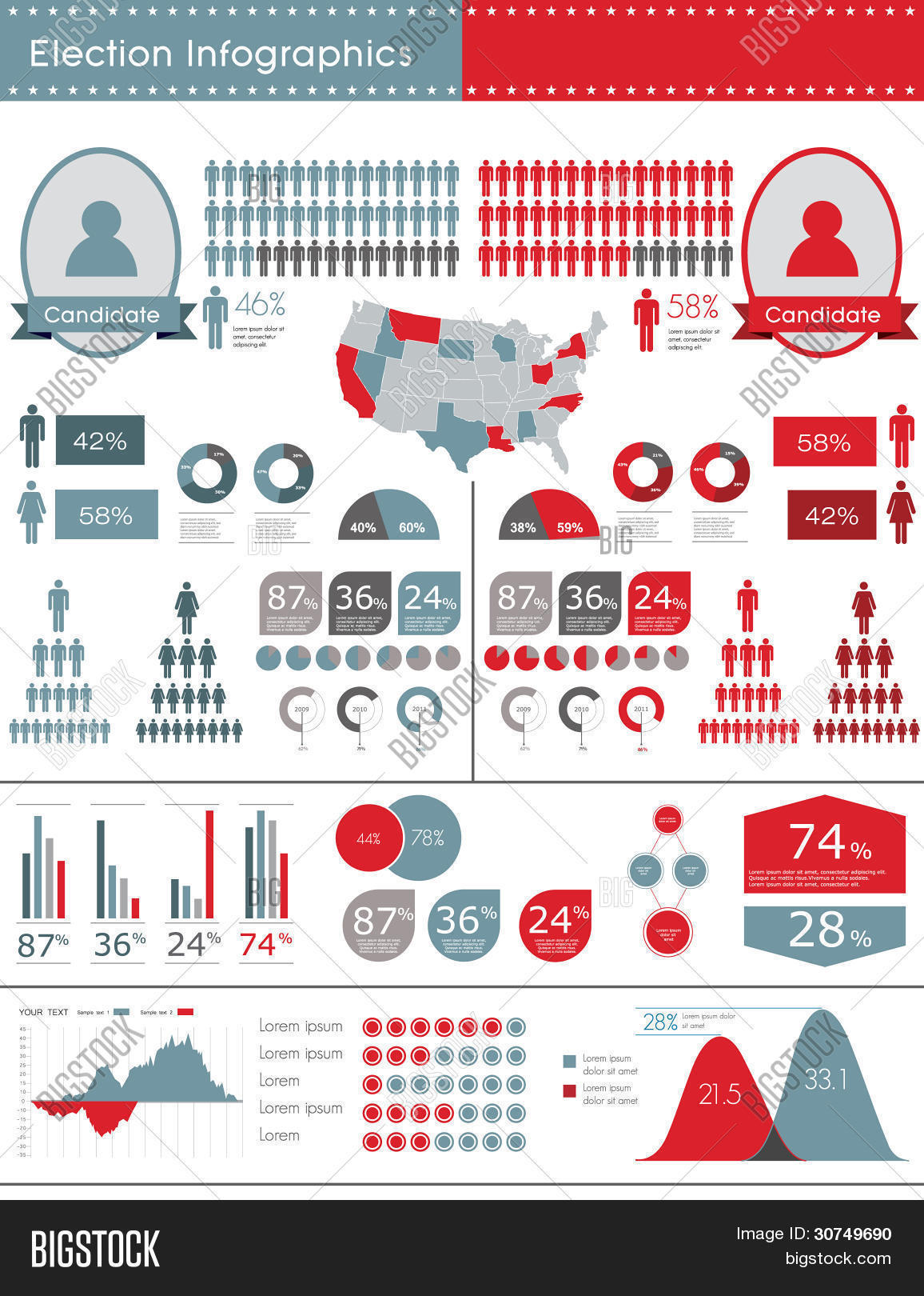 Election Infographic Vector & Photo (Free Trial) | Bigstock