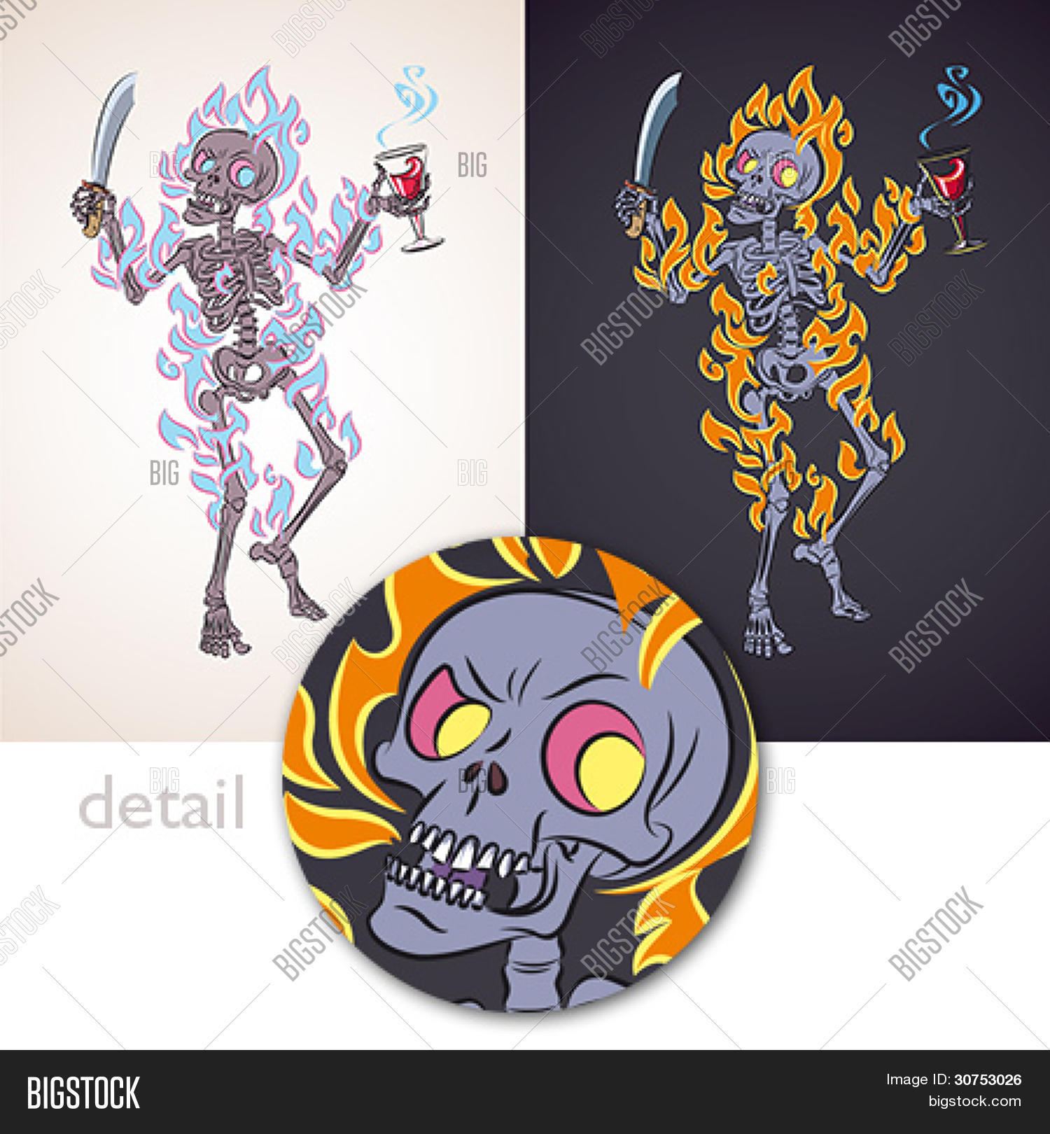 Flaming Angry Vector & Photo (Free Trial) | Bigstock