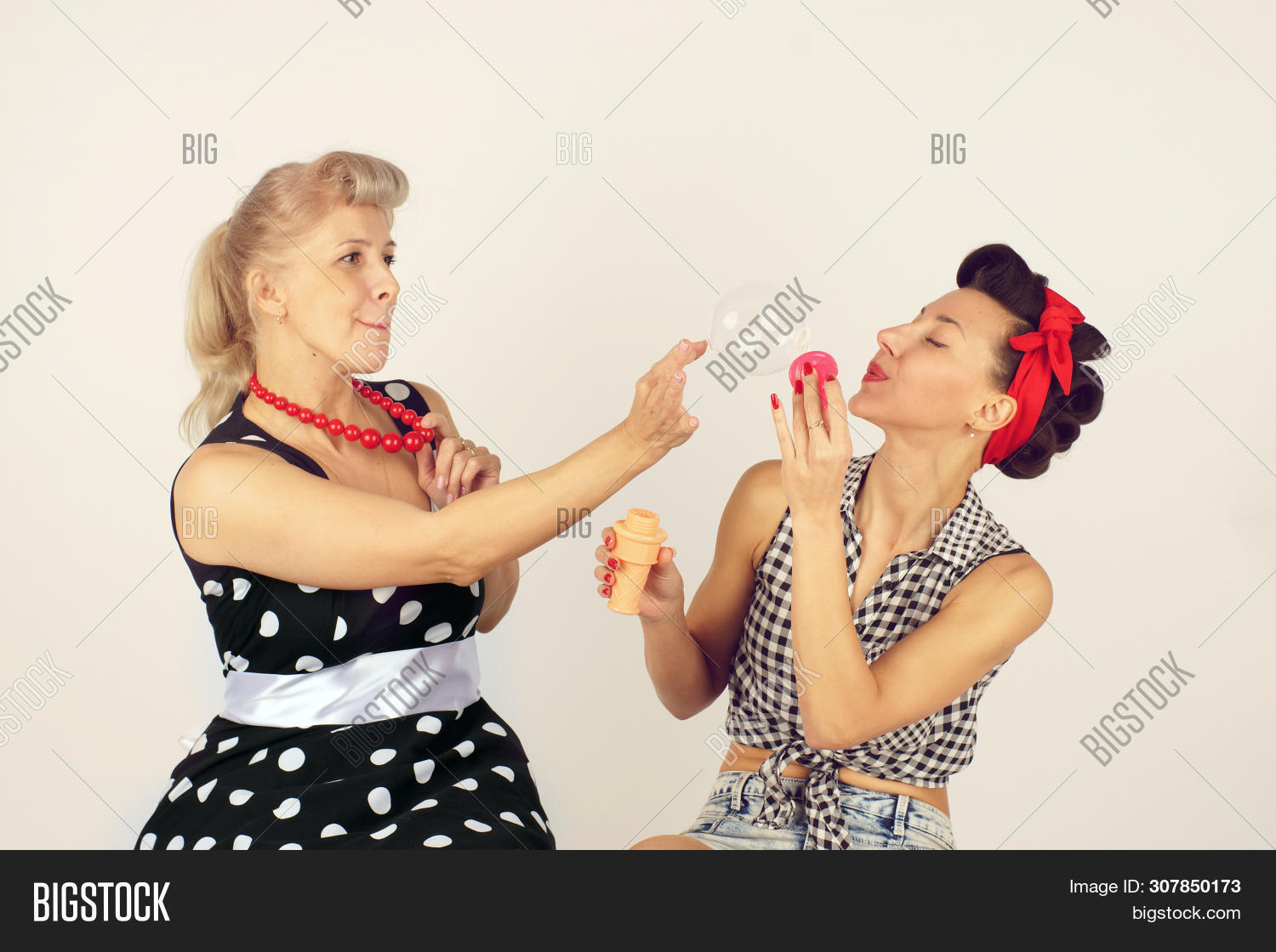 Two Pinup Girl Friends Image & Photo (Free Trial) | Bigstock