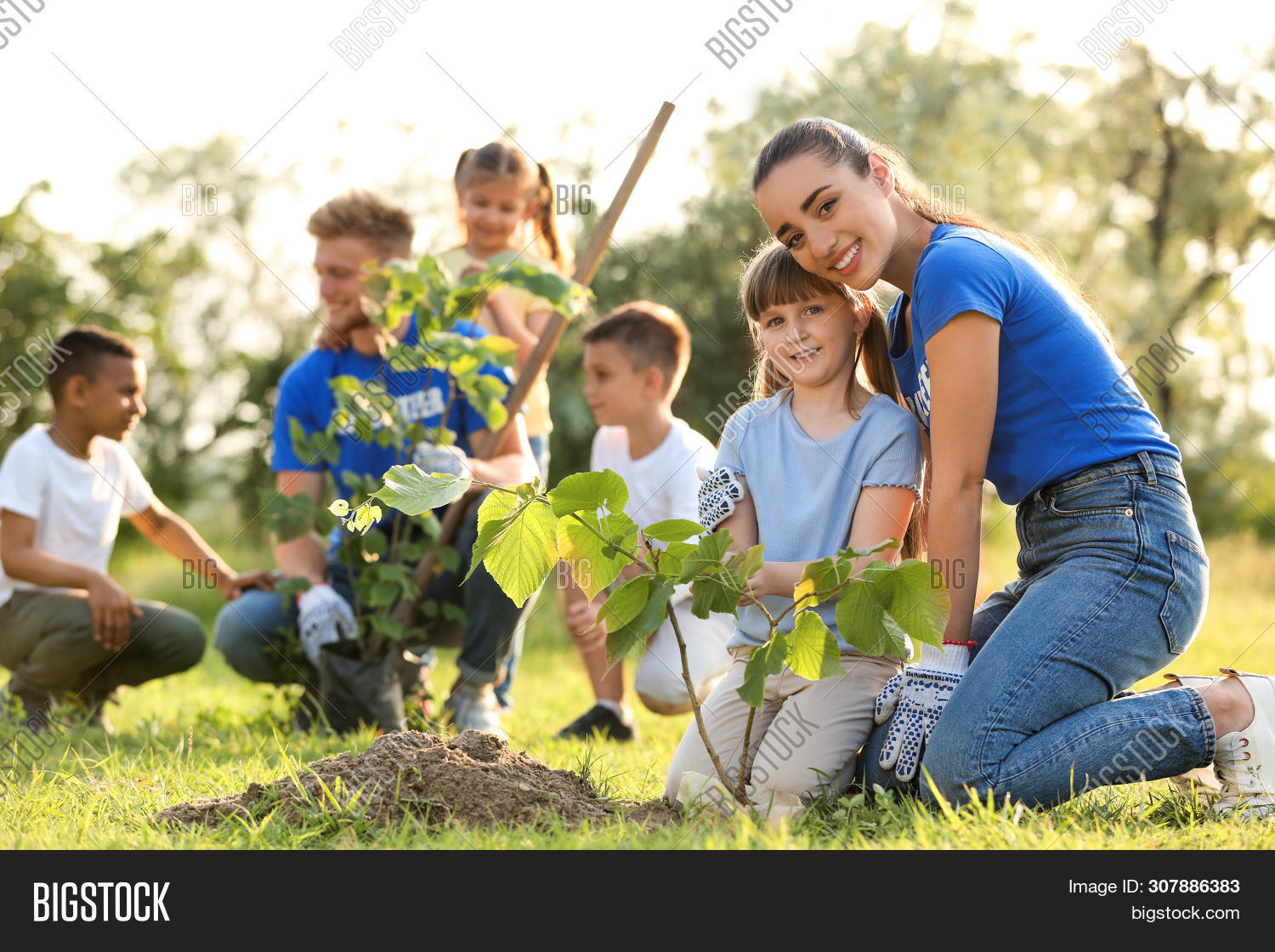 Kids Planting Trees Image & Photo (Free Trial) | Bigstock