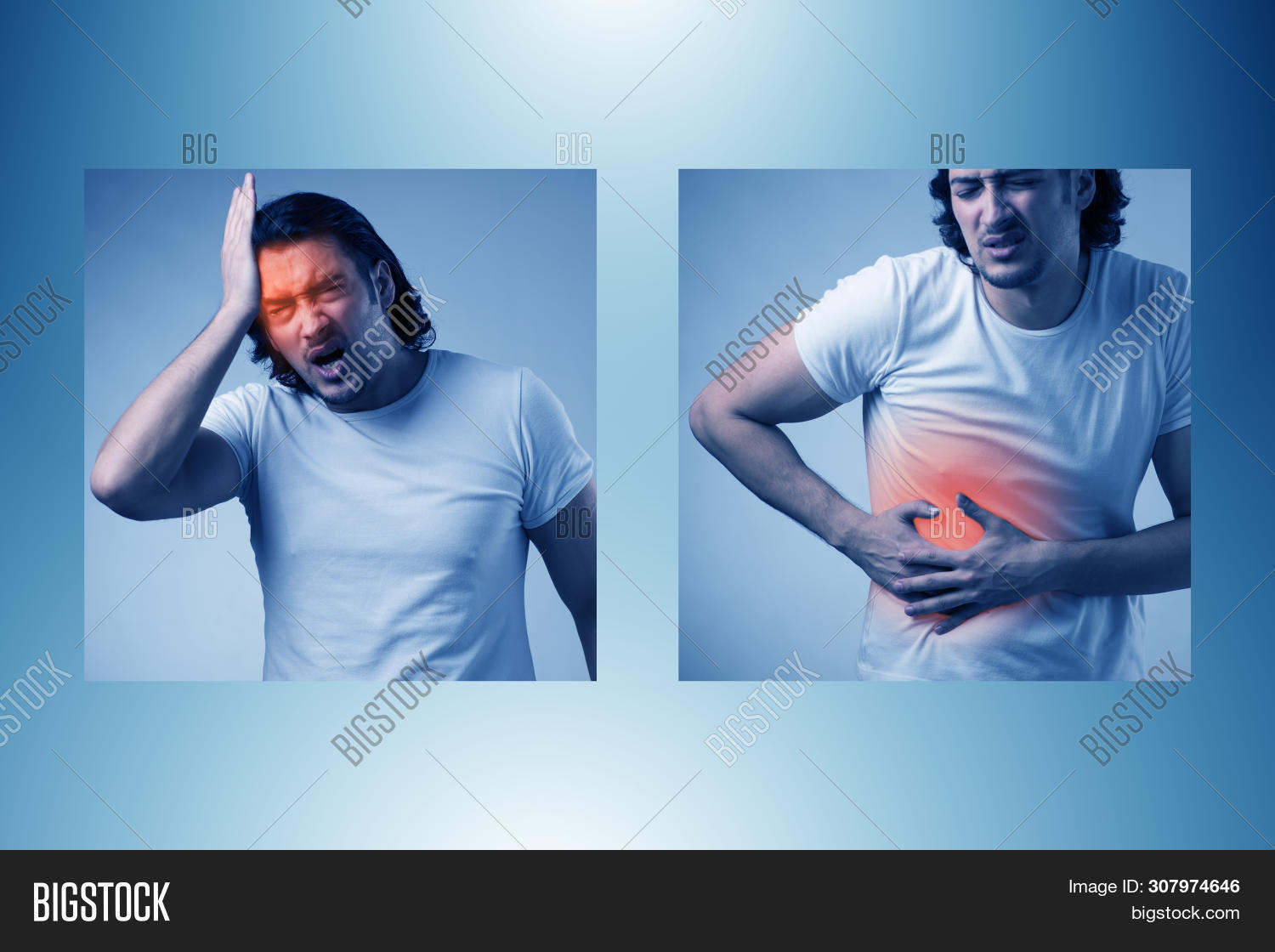 Collage Man Suffering Image & Photo (Free Trial) | Bigstock
