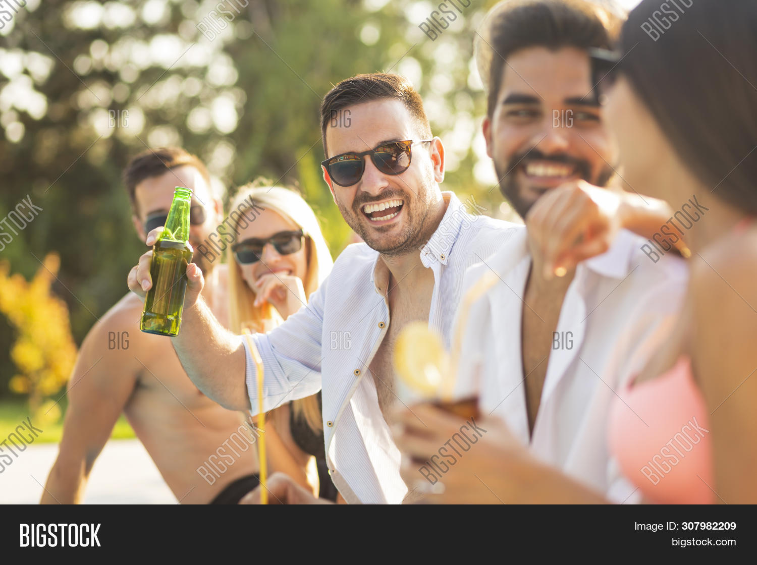 Group Friends Poolside Image & Photo (Free Trial) | Bigstock