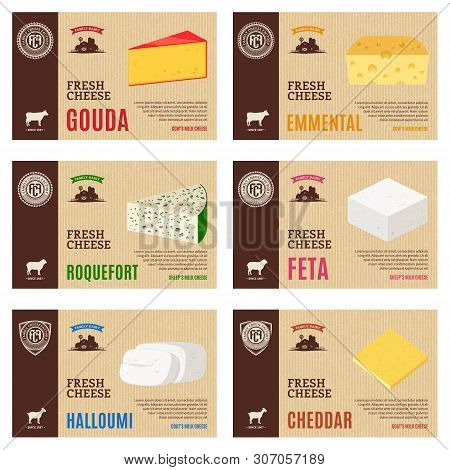Vector Cheese Labels Vector & Photo (Free Trial) | Bigstock