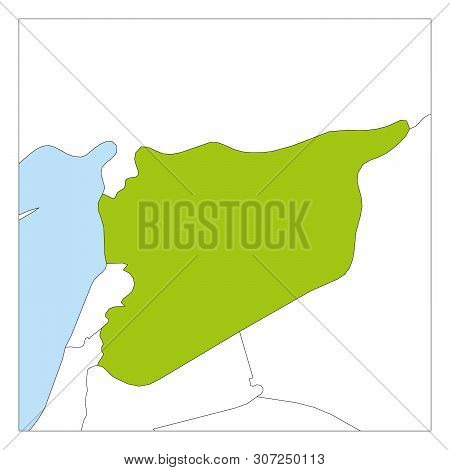 Map Syria Green Vector & Photo (Free Trial) | Bigstock