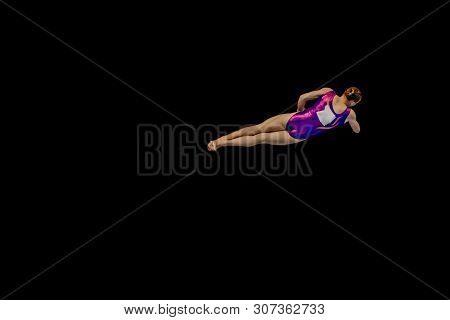 Woman Gymnast Flying Image & Photo (Free Trial) | Bigstock