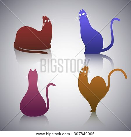 Shape Cats. Cute Vector & Photo (Free Trial) | Bigstock