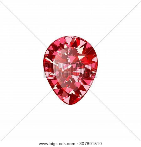 Realistic Red Ruby Vector & Photo (Free Trial) | Bigstock