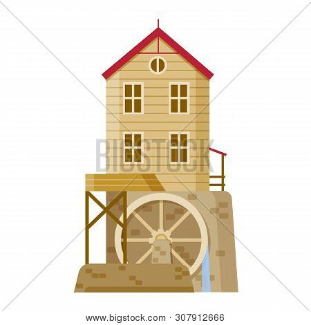 Watermill Cartoon. Vector & Photo (Free Trial) | Bigstock