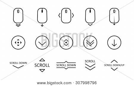 Scroll Down Icon. Vector & Photo (Free Trial) | Bigstock