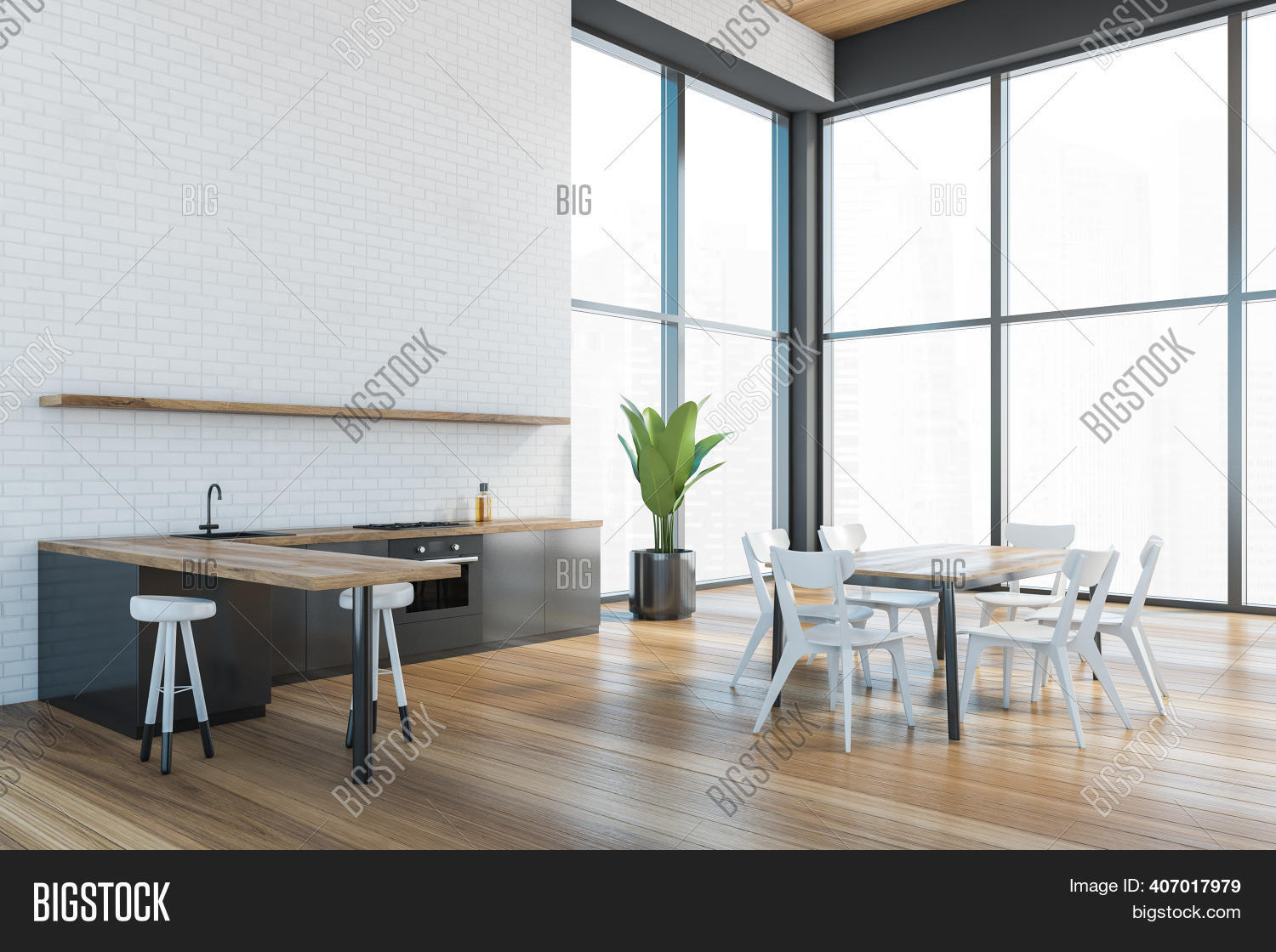 Corner Modern Kitchen Image & Photo (Free Trial) | Bigstock