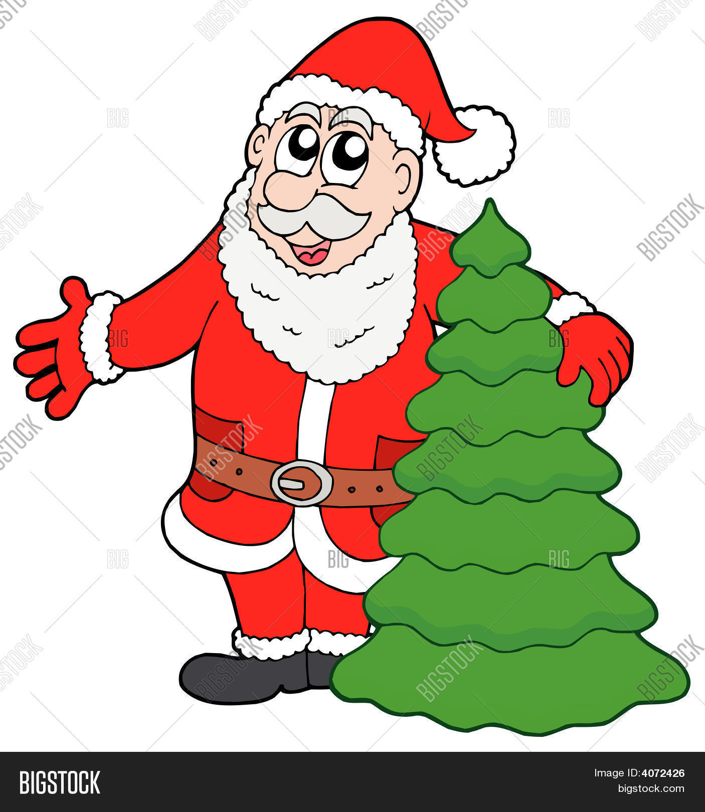 Santa Claus Tree Vector & Photo (Free Trial) | Bigstock