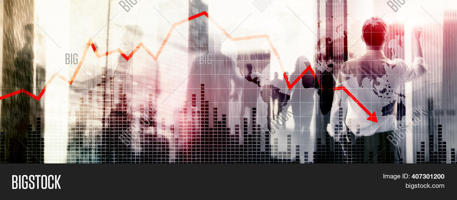 Chart Red Down Arrow Image & Photo (Free Trial) | Bigstock