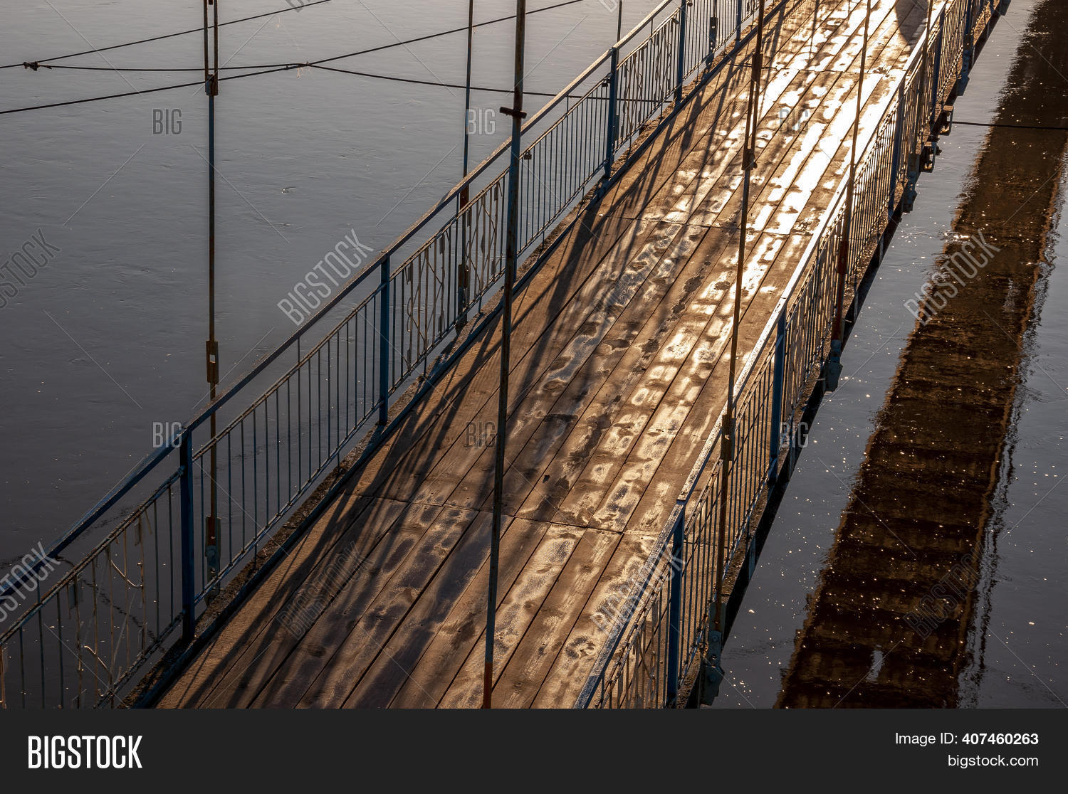 Bridge Blue Color Over Image & Photo (Free Trial) | Bigstock