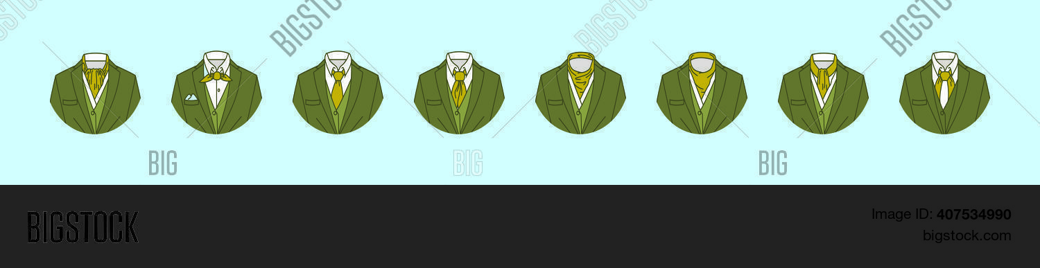 Set Cravat Cartoon Vector & Photo (Free Trial) | Bigstock