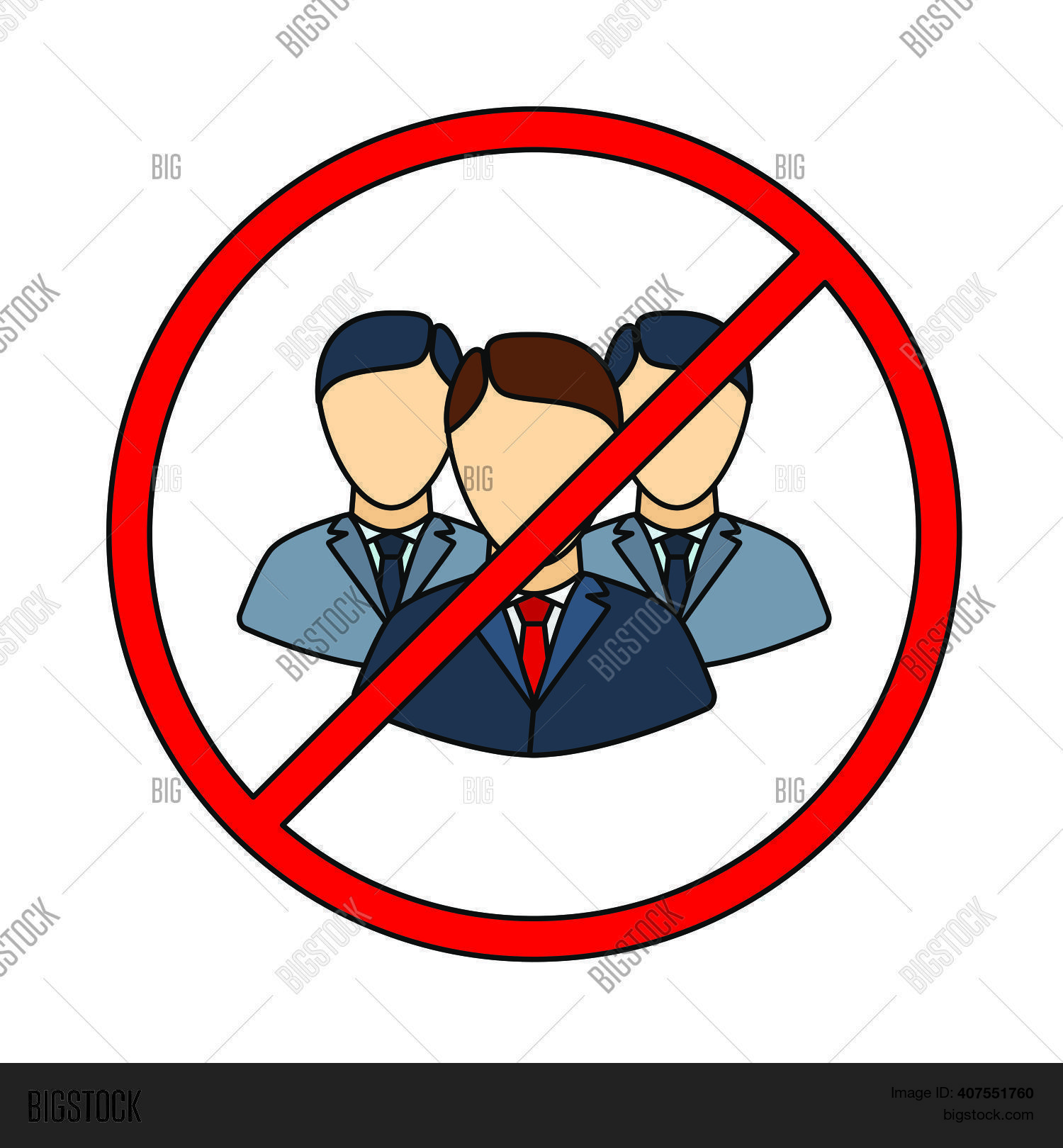 No Meeting Icon. Vector & Photo (Free Trial) | Bigstock