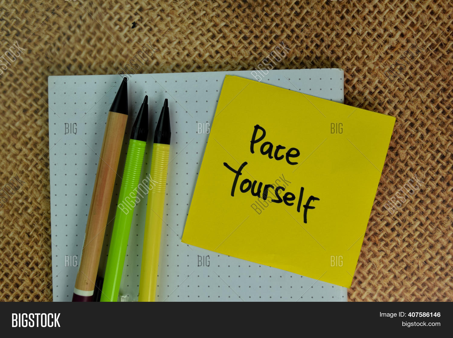Pace Yourself Write On Image & Photo (Free Trial) | Bigstock
