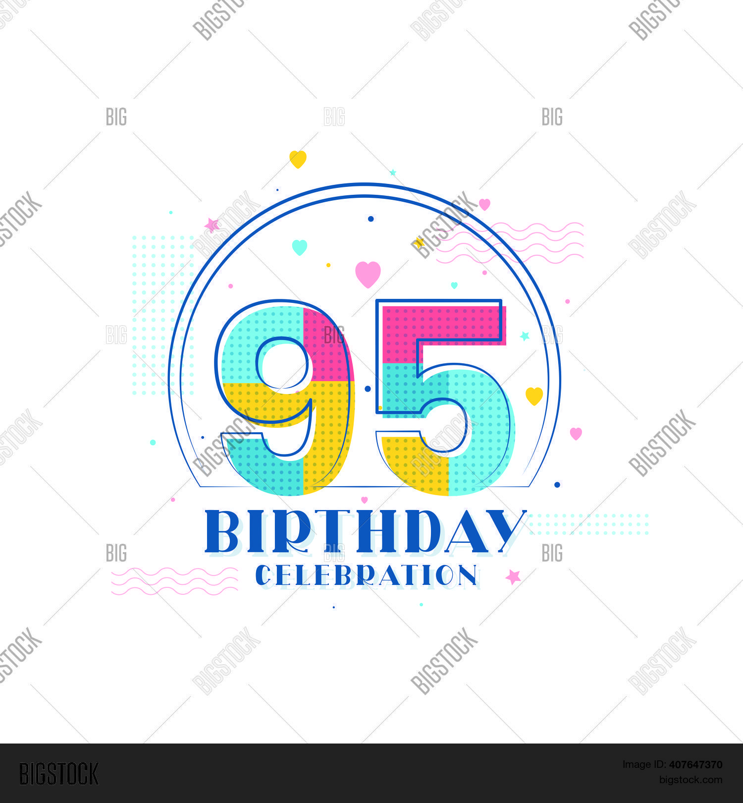 95 Birthday Vector & Photo (Free Trial) | Bigstock