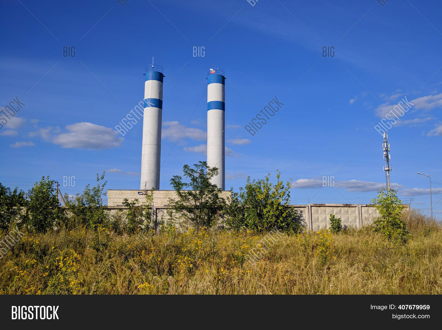 Two Round Metal Towers Image & Photo (Free Trial) | Bigstock