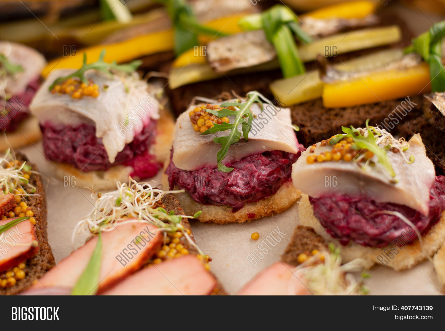 Various Types Canapes Image & Photo (Free Trial) | Bigstock