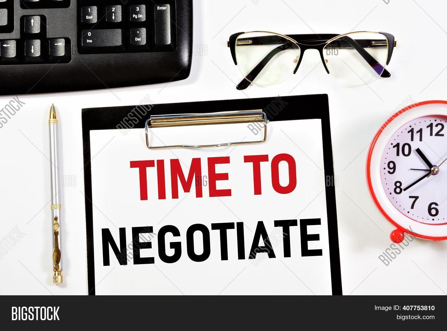 Time Negotiate. Text Image & Photo (Free Trial) | Bigstock