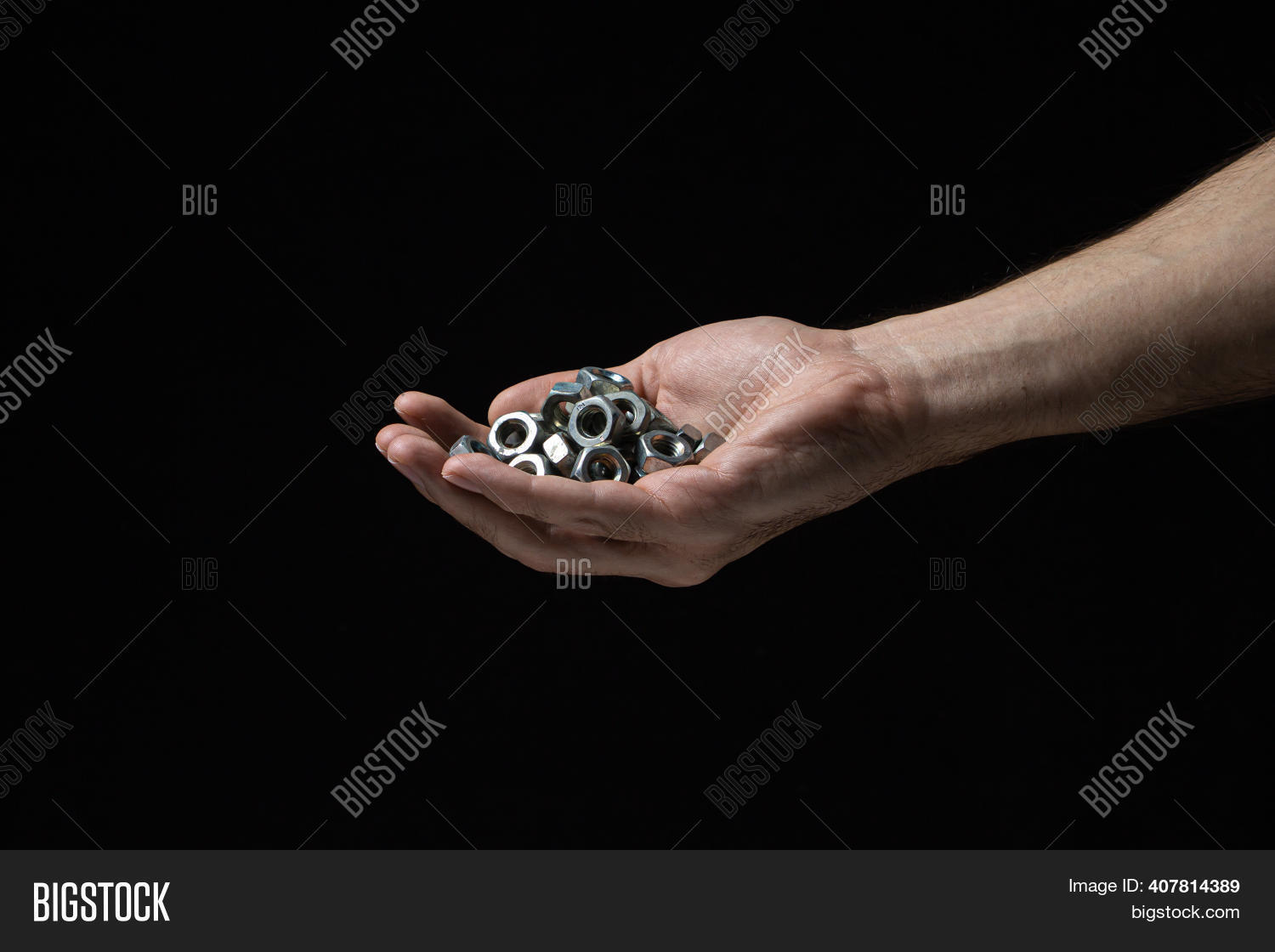 Nut Bolts On Black Image & Photo (Free Trial) | Bigstock