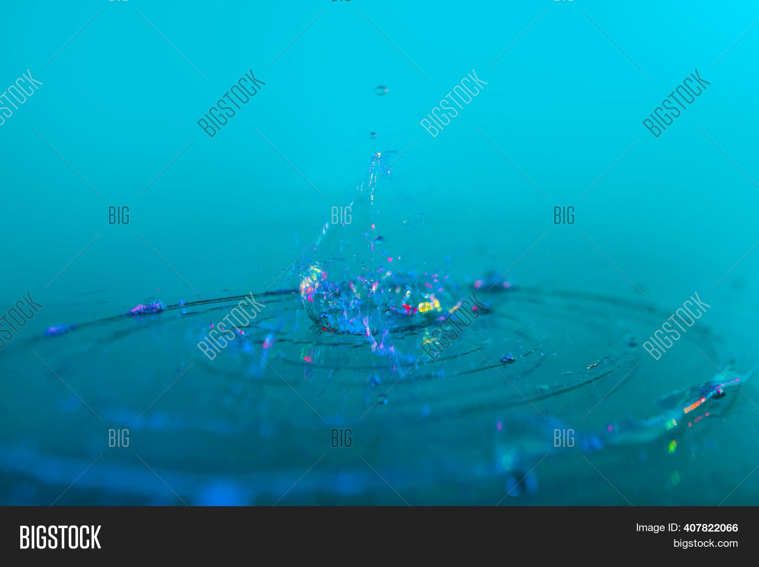 Water Splash On Azure Image & Photo (Free Trial) | Bigstock