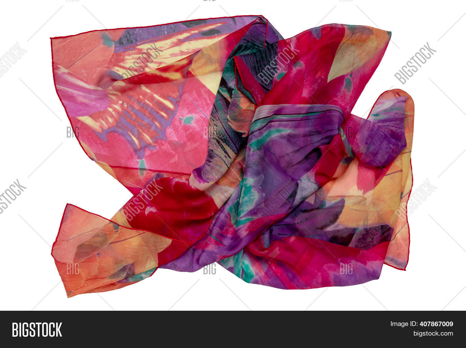 Silk Scarf Isolated. Image & Photo (Free Trial) | Bigstock