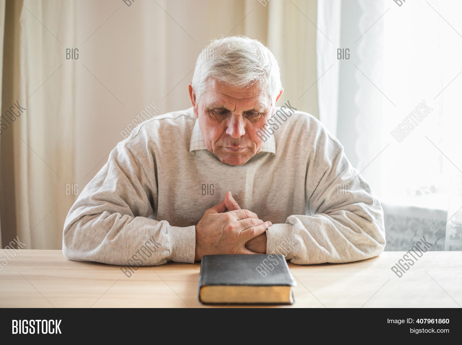 Senior Man Praying, Image & Photo (Free Trial) | Bigstock