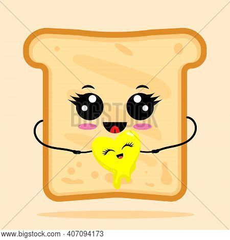 Cute Happy Toast Vector & Photo (Free Trial) | Bigstock