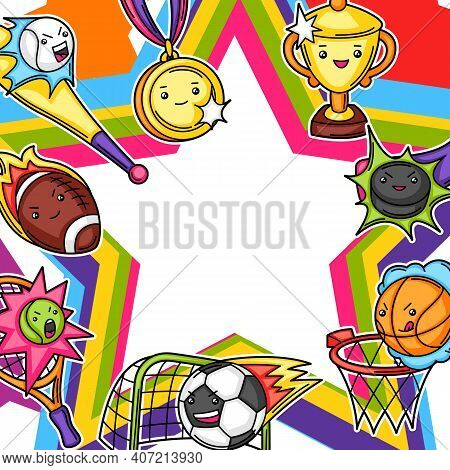 Frame Kawaii Sport Vector & Photo (Free Trial) | Bigstock