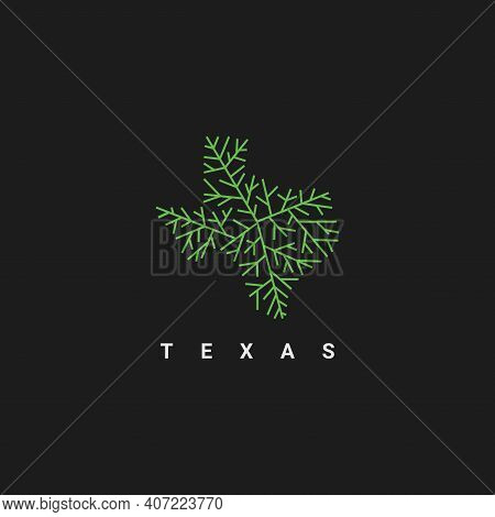Texas Map Logo Design Vector & Photo (Free Trial) | Bigstock