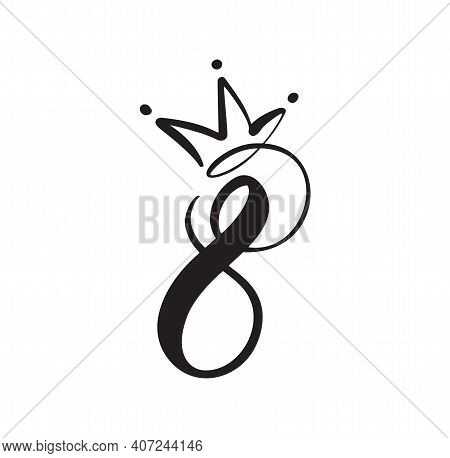 Number 8 Crown. Eight Vector & Photo (Free Trial) | Bigstock