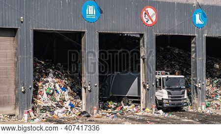White Garbage Truck Image & Photo (Free Trial) | Bigstock