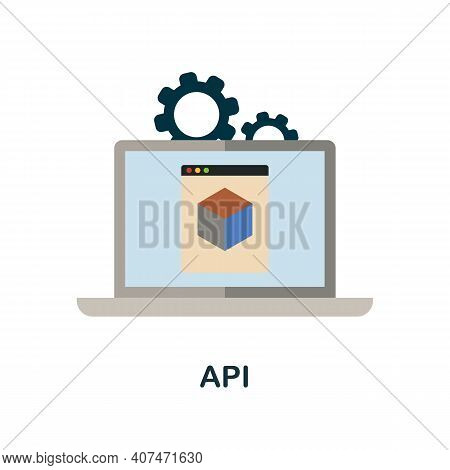 Api Flat Icon. Color Vector & Photo (Free Trial) | Bigstock
