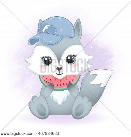 Cute Little Fox Vector & Photo (Free Trial) | Bigstock