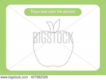 Apple Trace Color Vector & Photo (Free Trial) | Bigstock