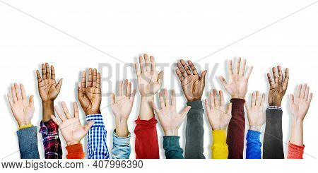 Raise Hands, Group Images, Illustrations & Vectors (Free) - Bigstock