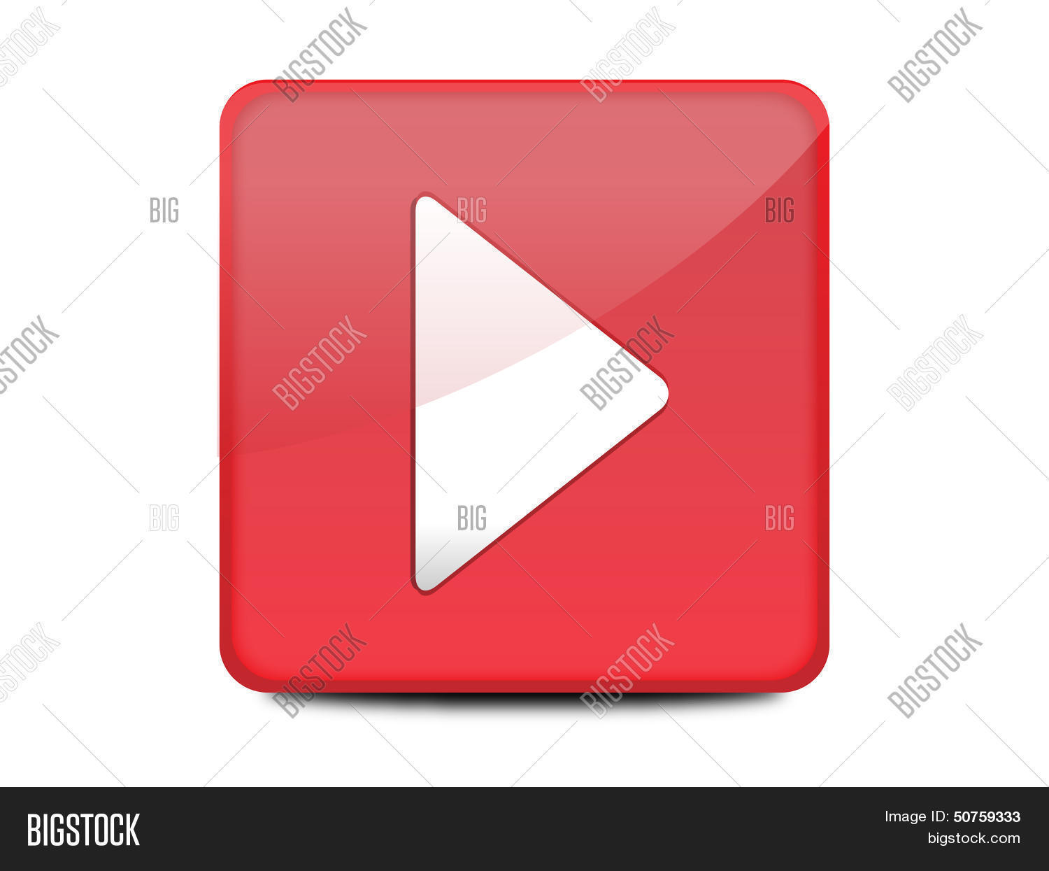 Red Play Button Vector & Photo (Free Trial) | Bigstock