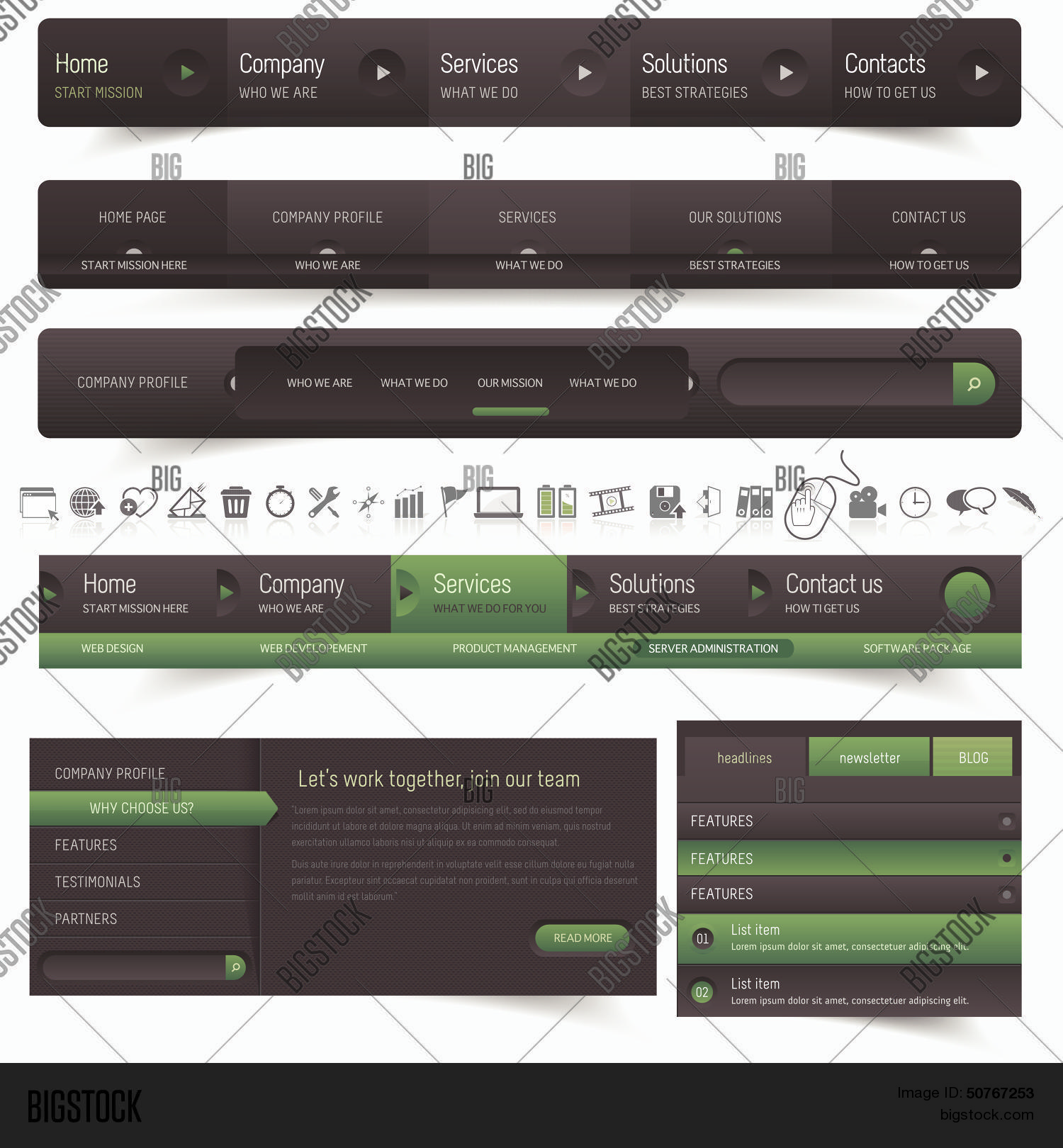 Web Site Navigation Vector & Photo (Free Trial) | Bigstock