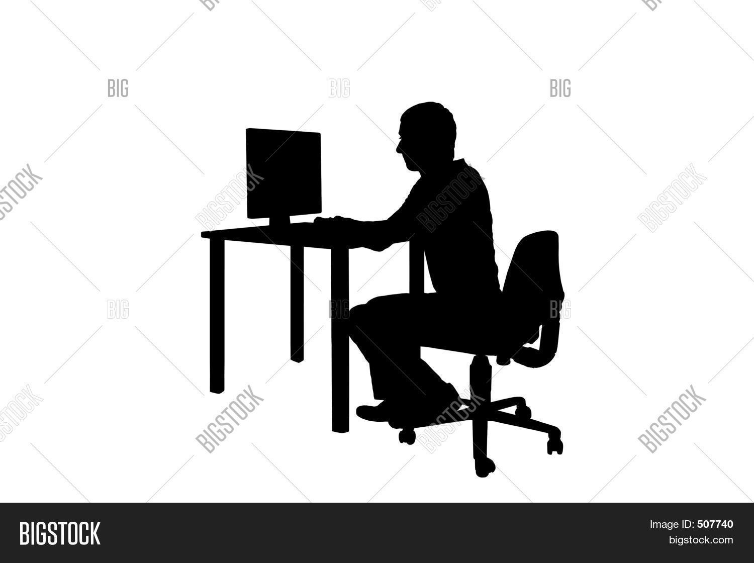 Silhouette Man Work Image & Photo (Free Trial) | Bigstock