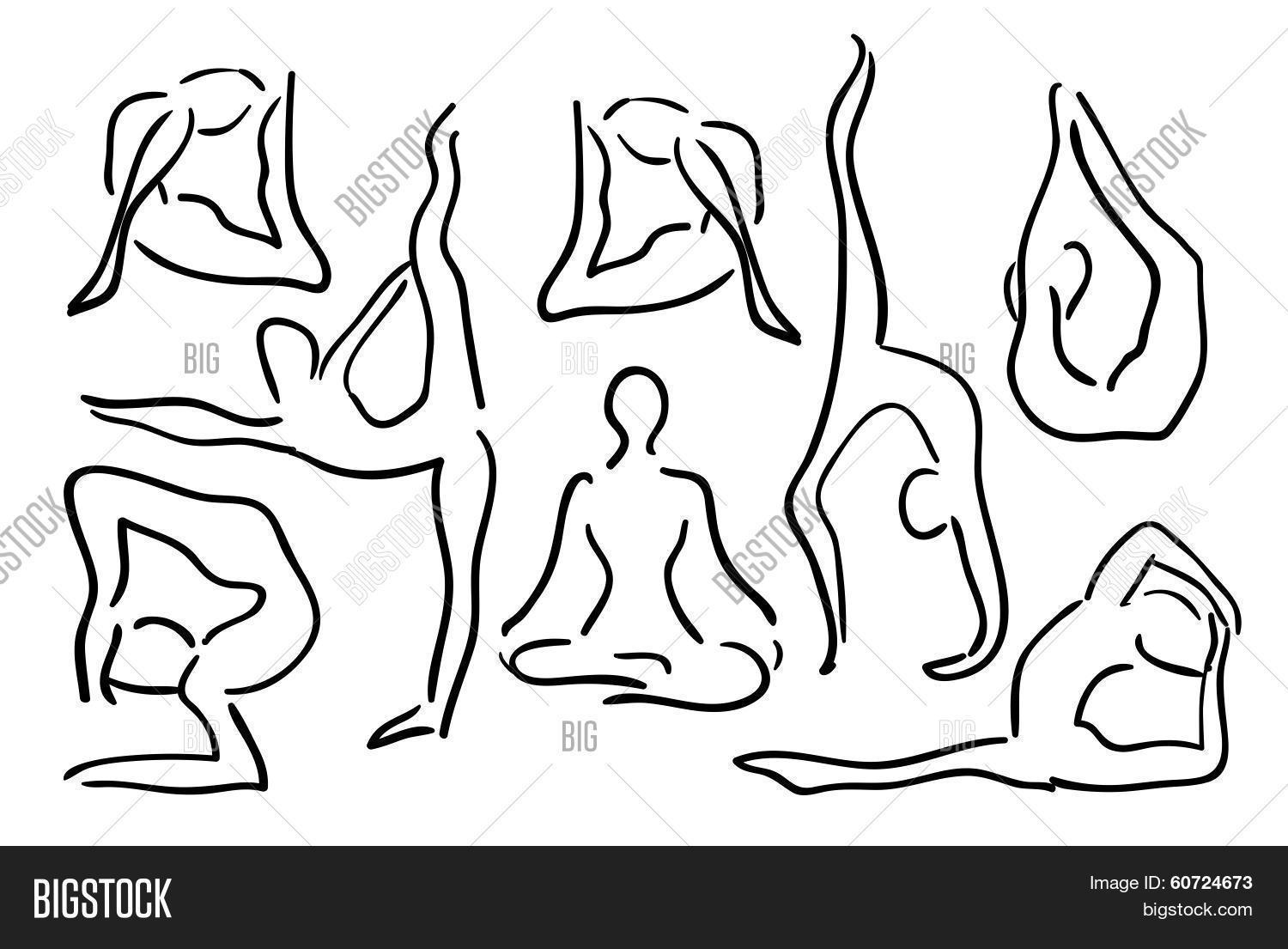 Yoga Poses.eps Vector & Photo (Free Trial) | Bigstock
