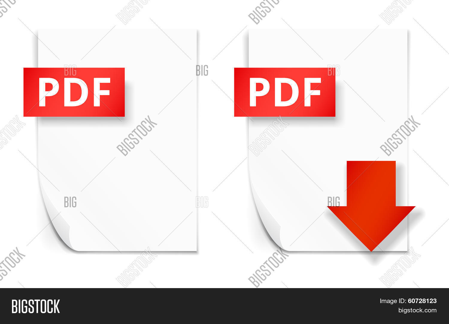 PDF Paper Sheet Icons Vector & Photo (Free Trial) | Bigstock