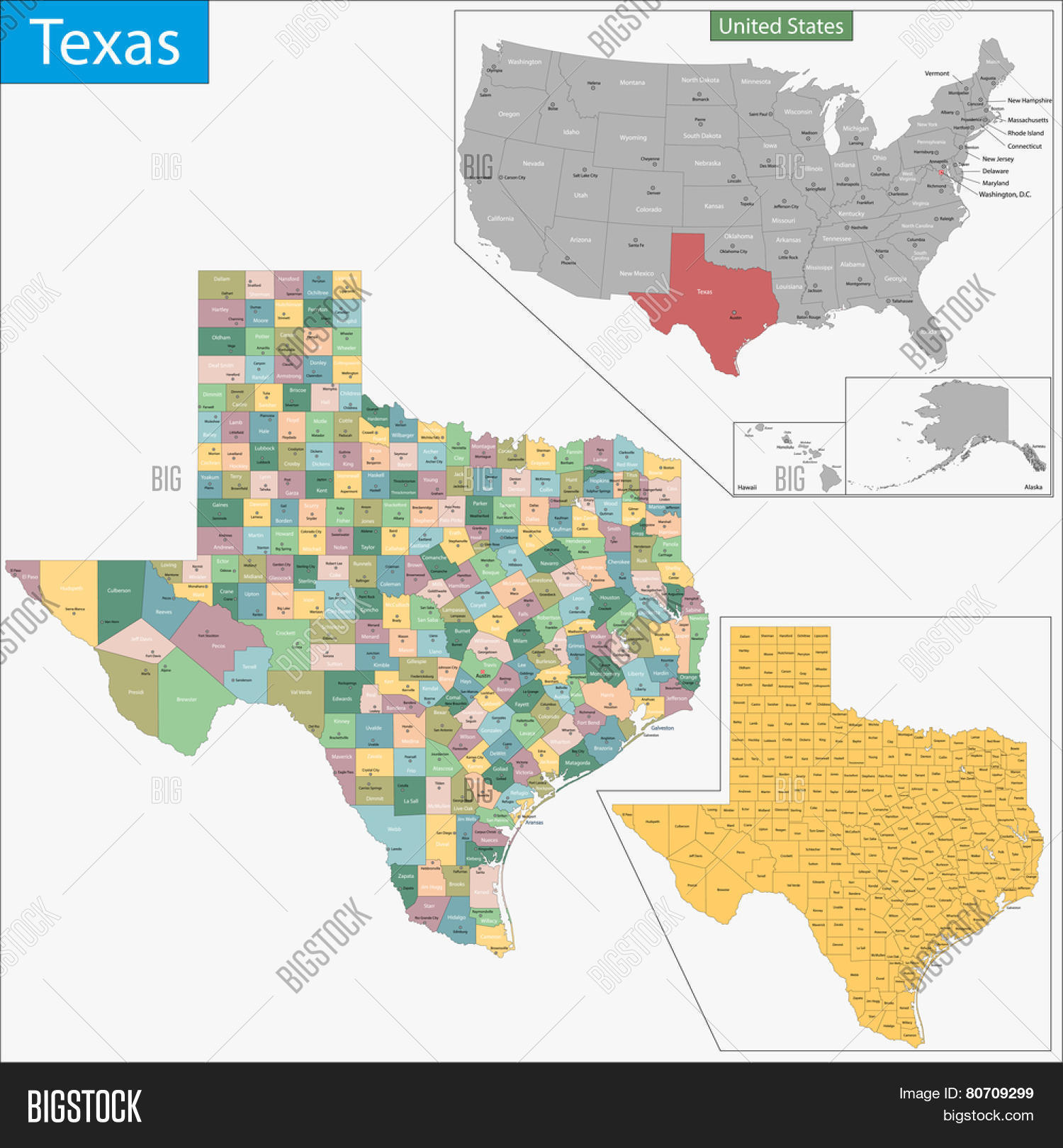 Map Texas State Image & Photo (Free Trial) | Bigstock