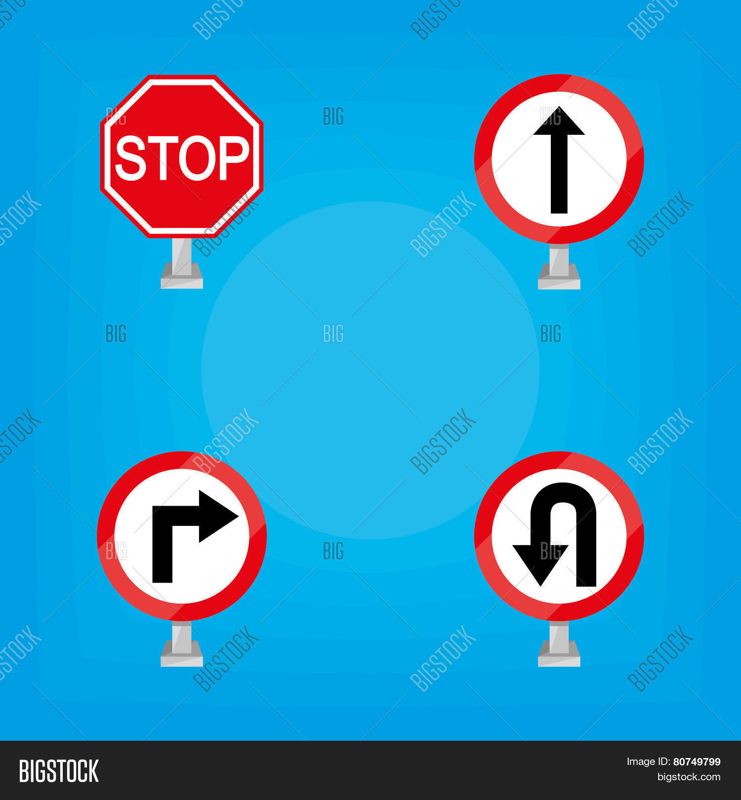 Set White Traffic Vector & Photo (Free Trial) | Bigstock
