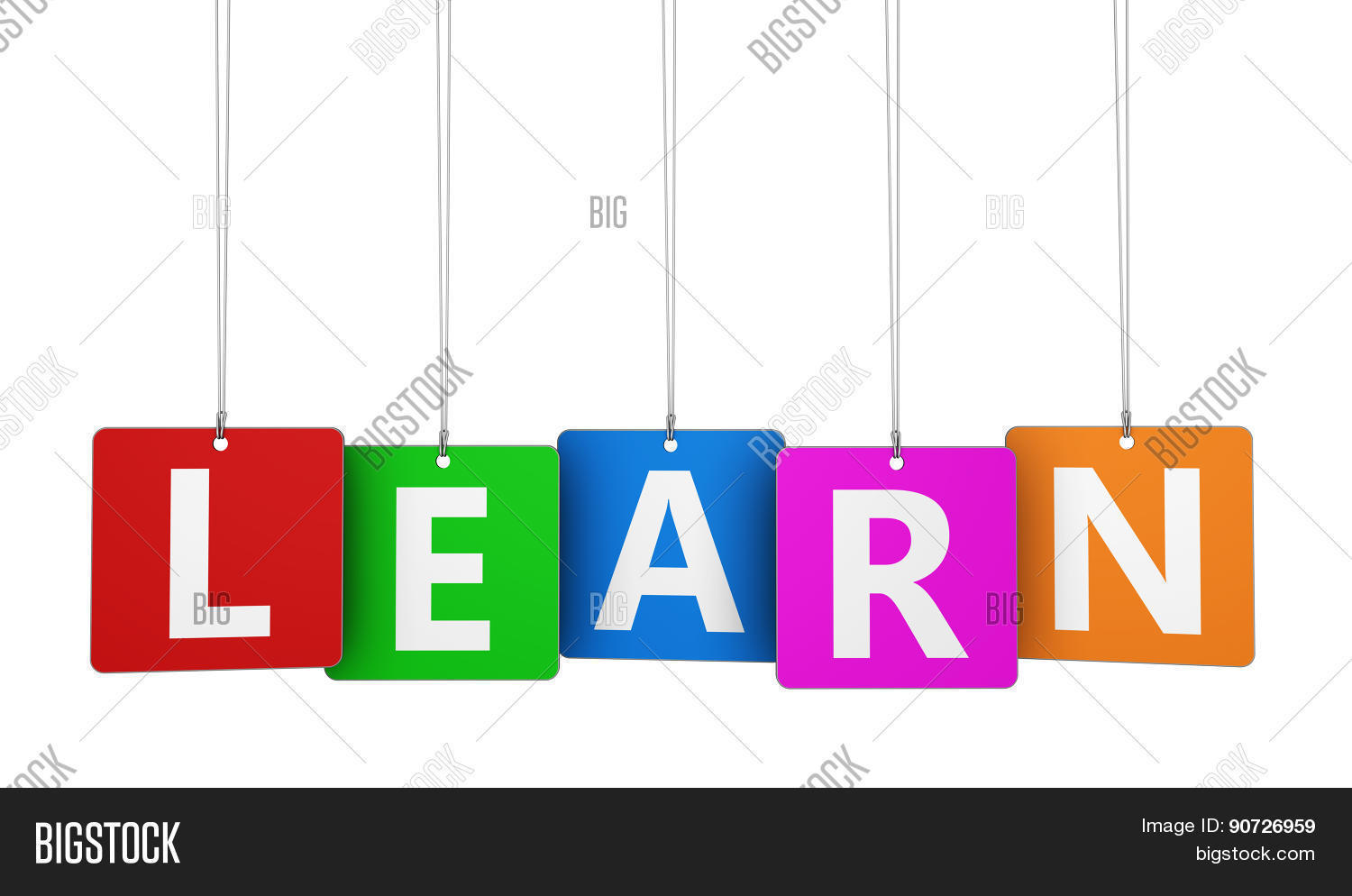 Learn Sign Colorful Image & Photo (Free Trial) | Bigstock