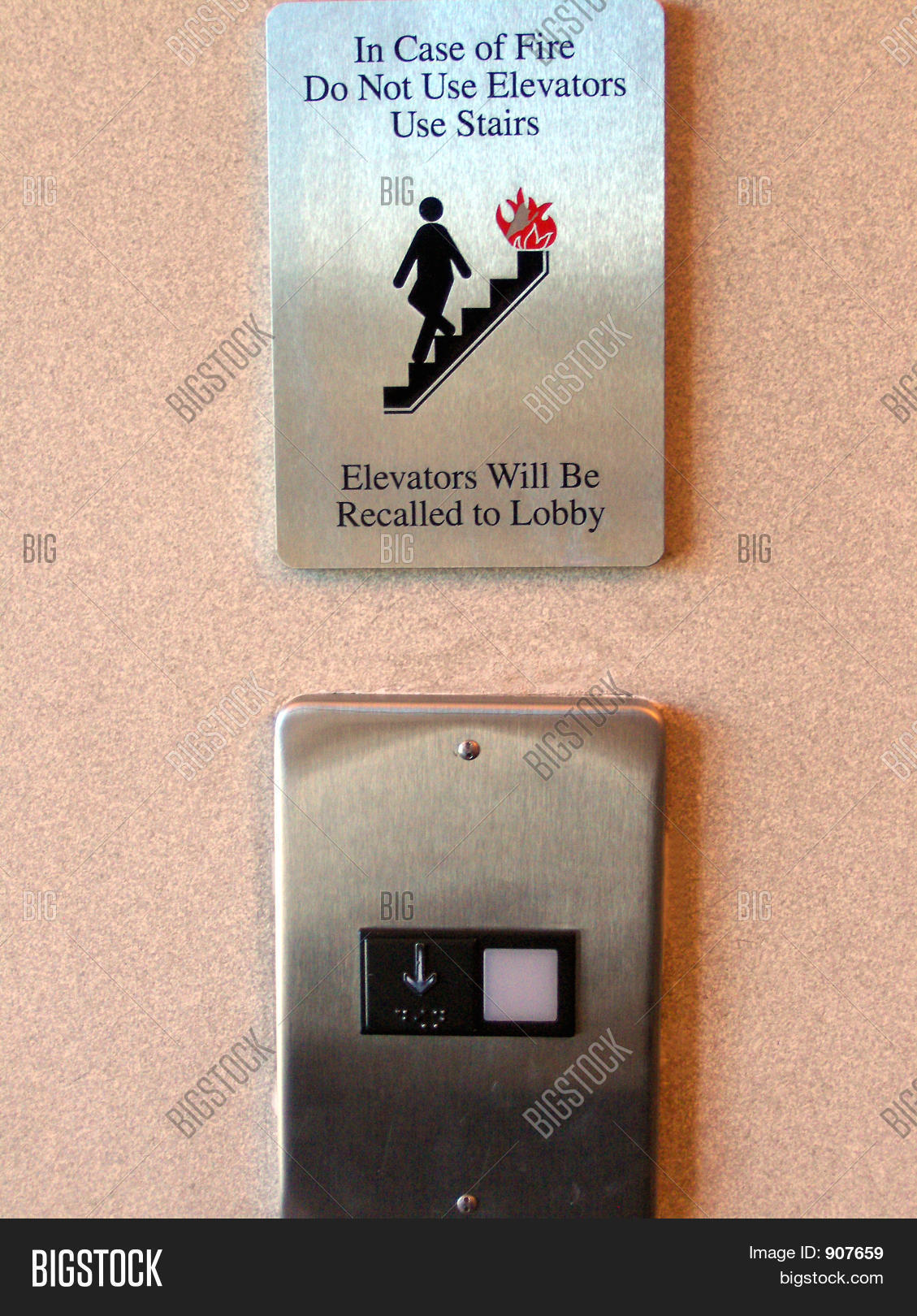 Elevator Hazard Sign Image & Photo (Free Trial) | Bigstock