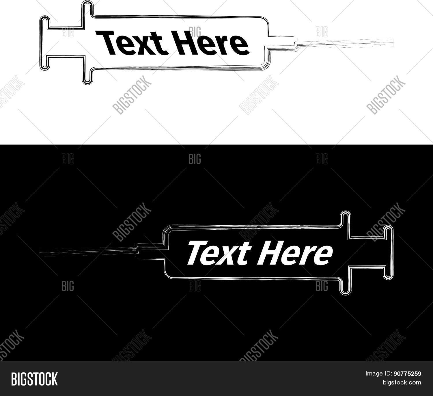 Black White Syringe Vector & Photo (Free Trial) | Bigstock
