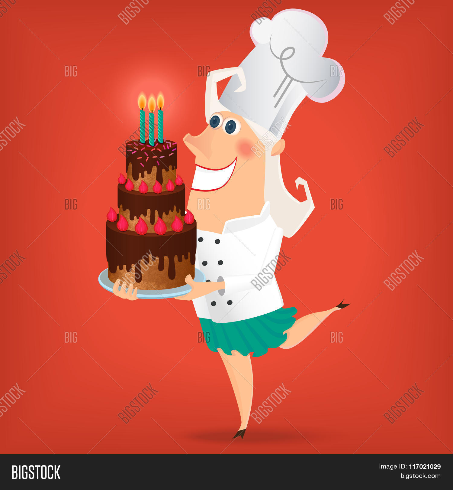 Cartoon Lady Chef Vector & Photo (Free Trial) | Bigstock