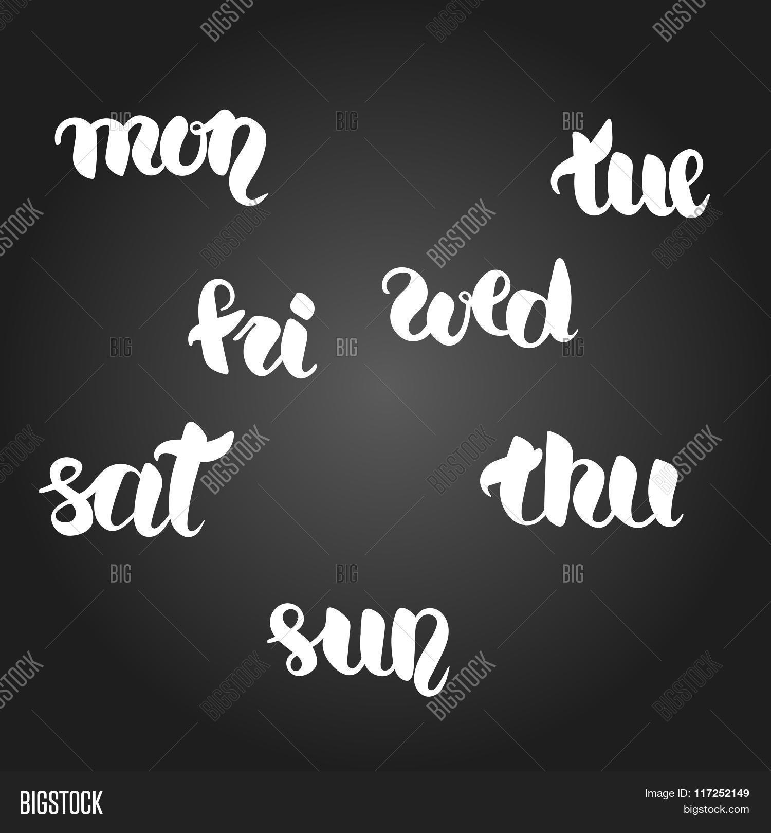 Monday, Tuesday, Vector & Photo (Free Trial) | Bigstock