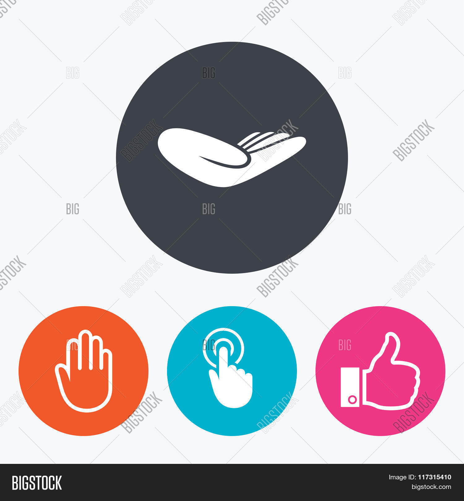 Hand Icons. Like Vector & Photo (Free Trial) | Bigstock